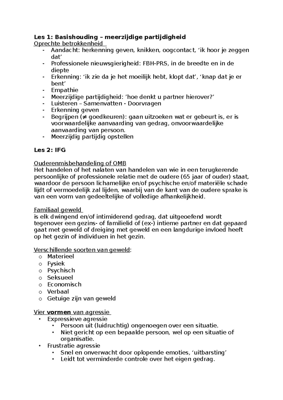 Begrippenlijst Psychosociale Hulpverlening (PSHV) - Lesdocumenten en ...