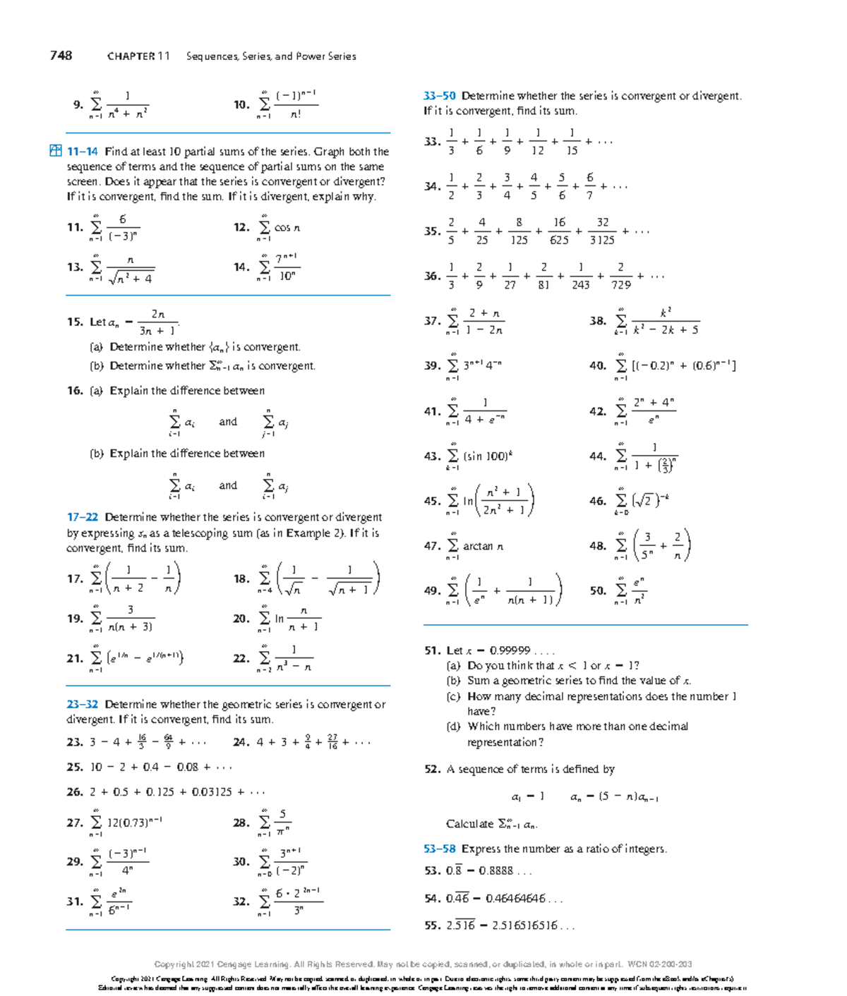 11-2e - textbook practicce - 748 CHAPTER 11 Sequences, Series, and ...