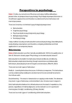 [Solved] An evaluation of the application of two perspectives ...