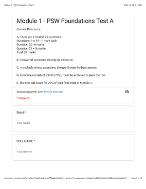 IV-2 Test - Module 1 PSW Foundations (C) copy - Module 1 – PSW ...