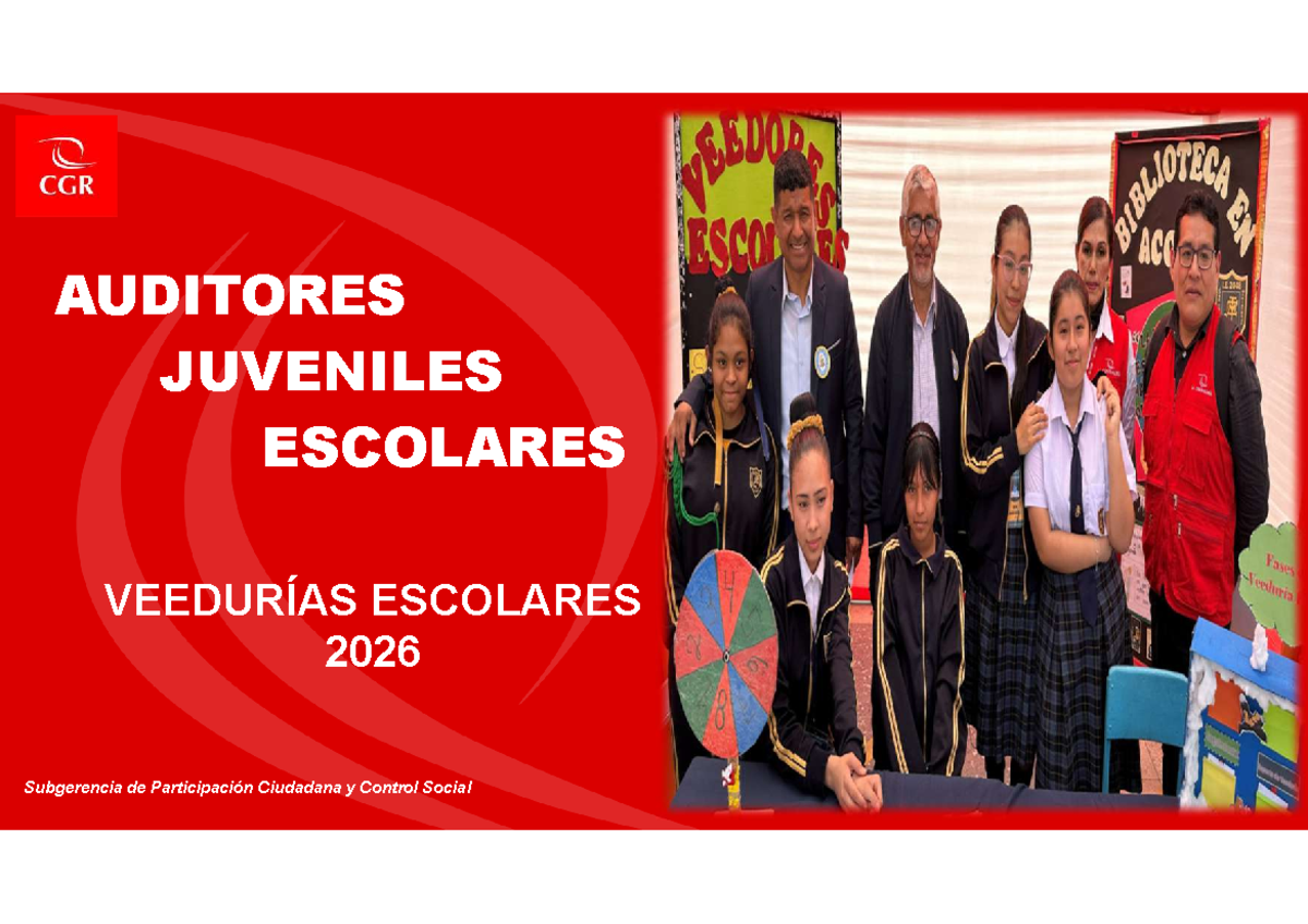 PPT DE LAS VEEDURÍAS ESCOLARES 2026 - BIAE - Studocu