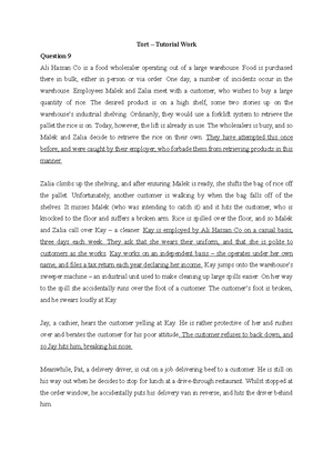 Summary of Strict Liability Cases (SL) in Tort Law - Studocu