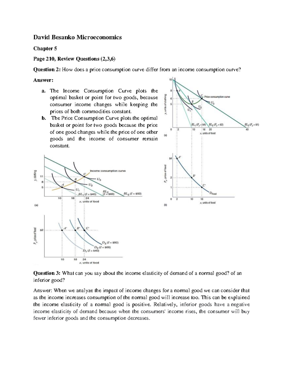 Chapter 5, David Besanko Microeconomics. Assignment - David Besanko ...