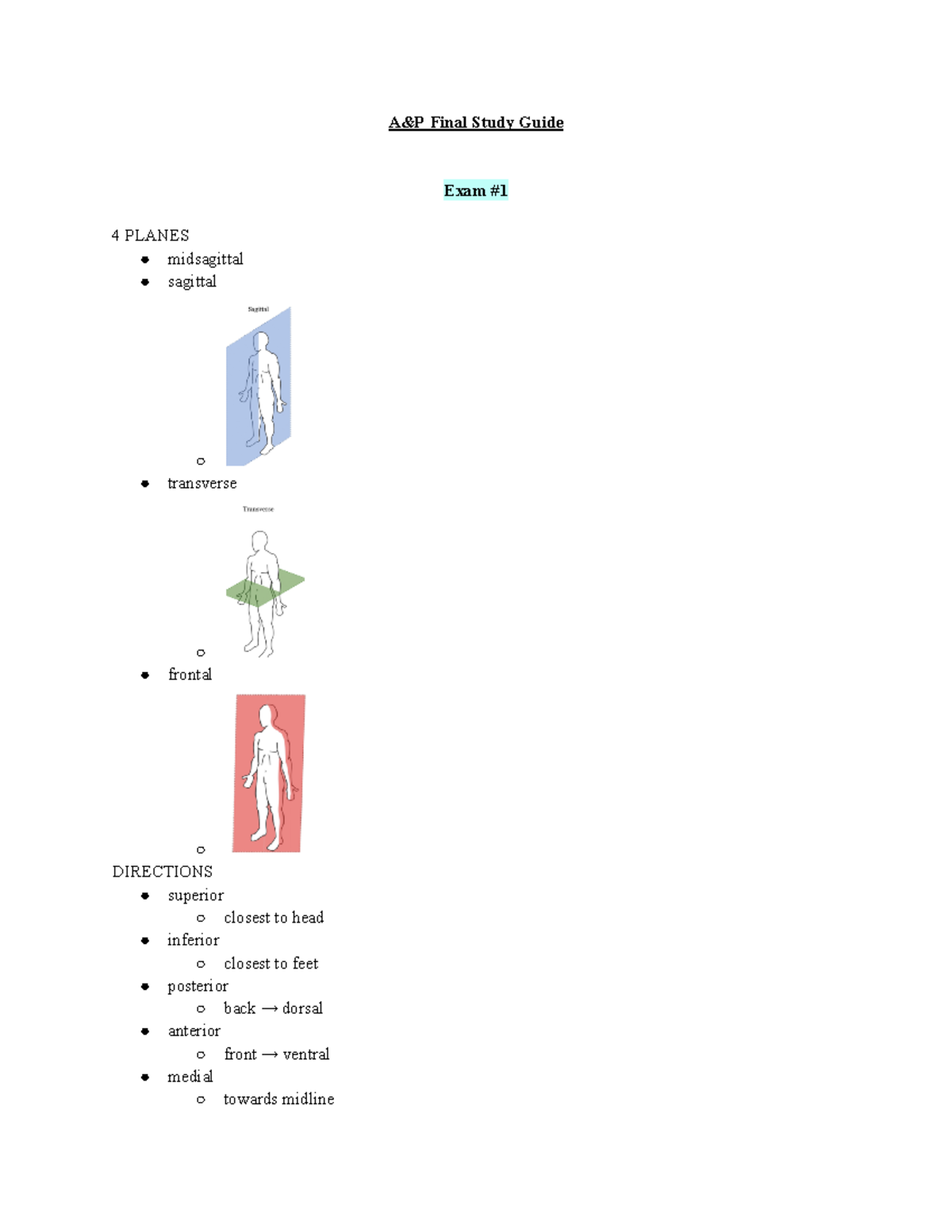 A&P Final Study Guide - Summary Anatomy & Physiology 1 - A&P Final ...