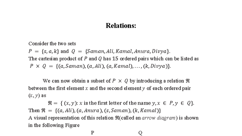 Analysis of Relations and Functions in Mathematics (MATH101) - Studocu