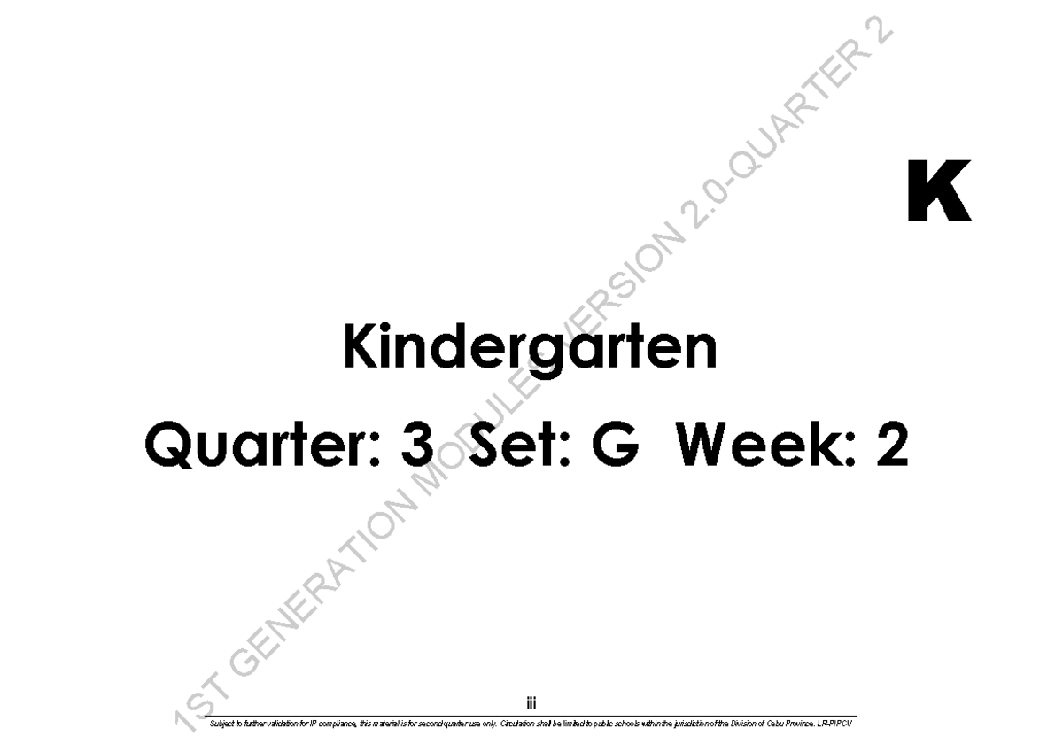 Kinder Q3 Week 2 Learning Packet: Community and Family Activities - Studocu