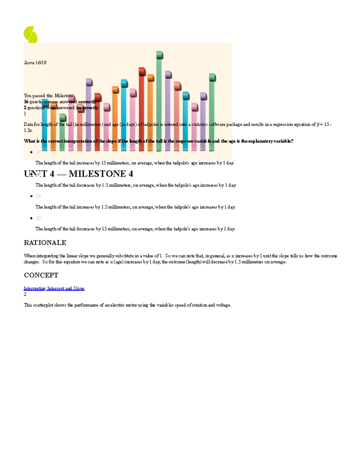 Milestone 4 - Understanding Linear Regression & Correlation Basics - Studocu