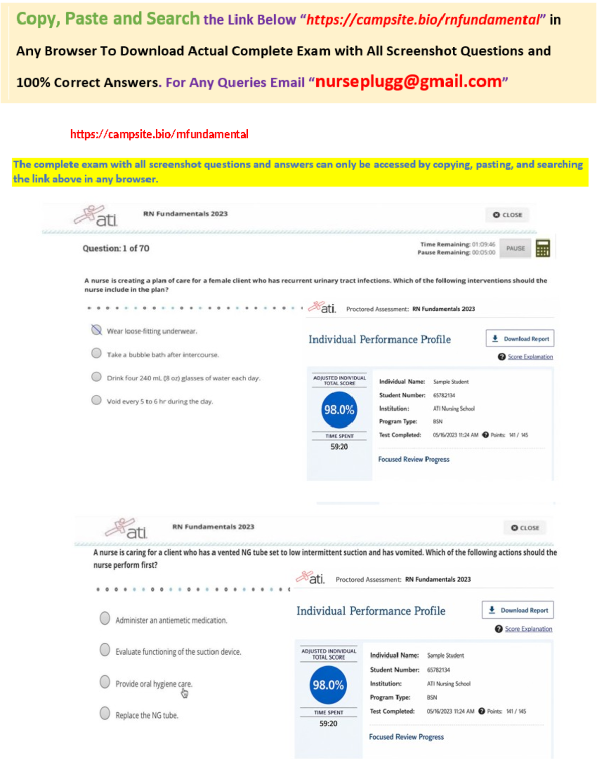 ATI RN Fundamentals Proctored Exam (2023-2026) with NGN Q&A - Studocu