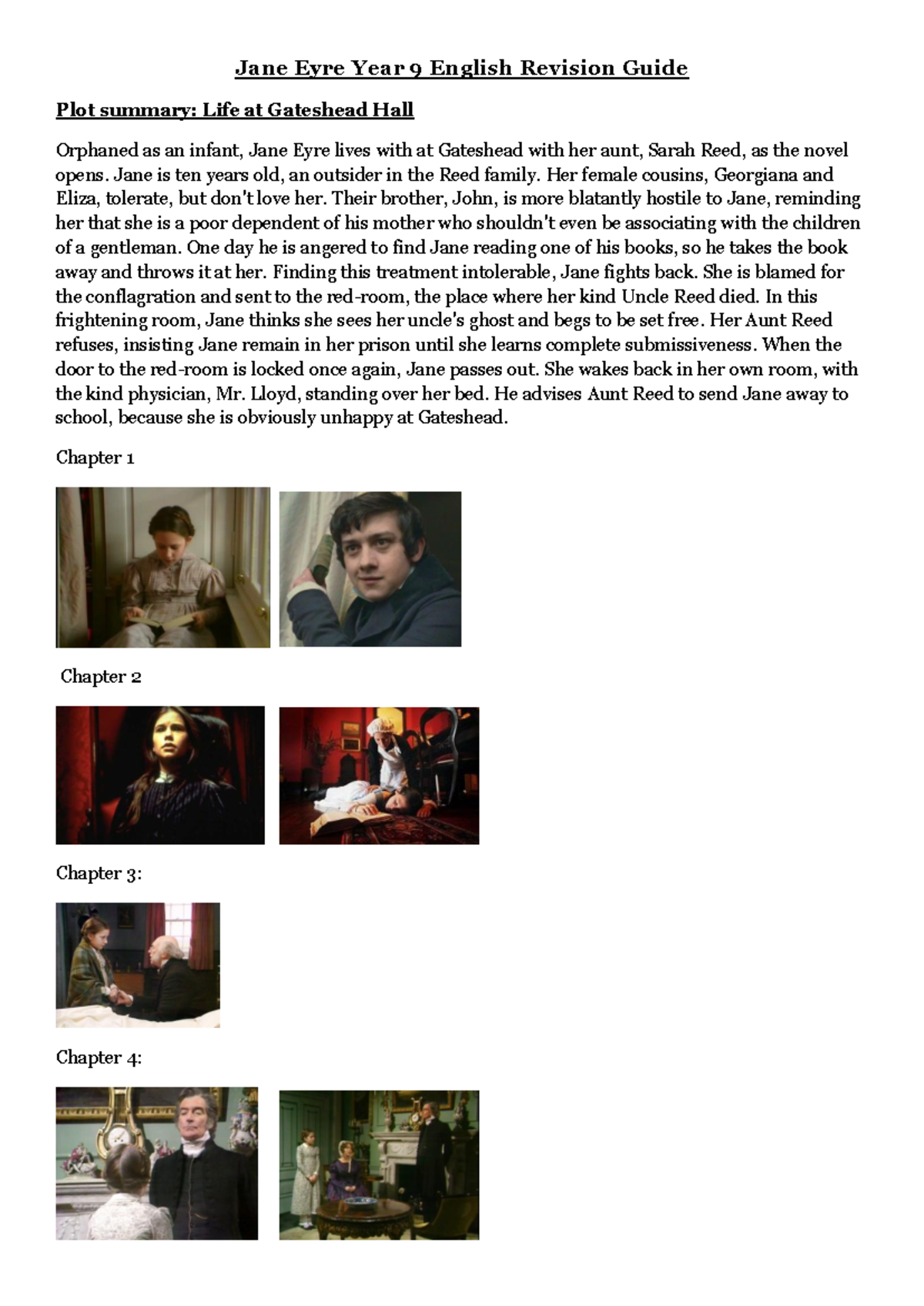 Year 9 English: Jane Eyre Revision Guide and Essay Tips - Studocu