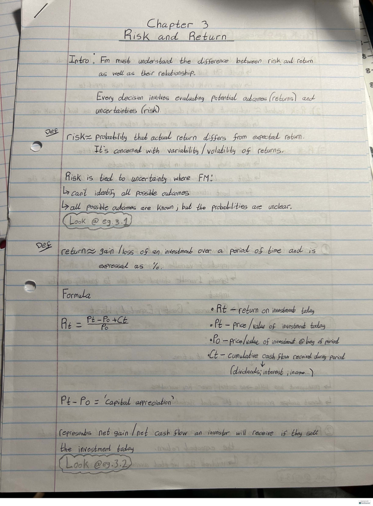 Finm7321 - Chapter 3: Understanding Risk and Return - Studocu