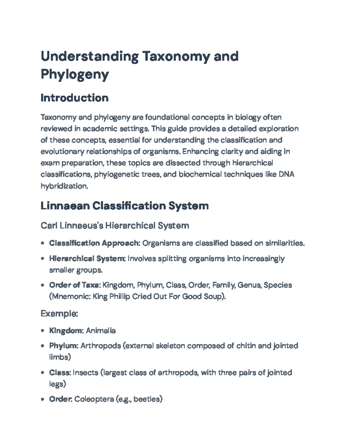 Understanding Taxonomy and Phylogeny: Key Concepts and Exam Prep ...