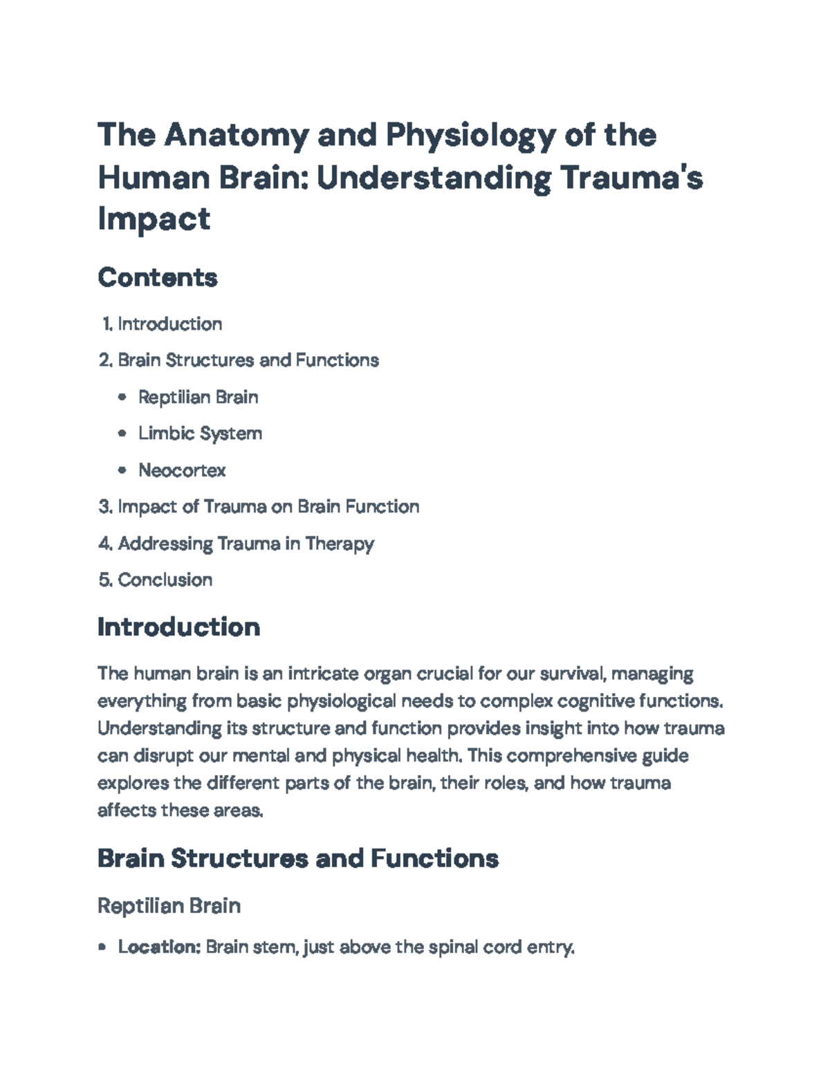 Understanding Trauma's Impact on the Human Brain: A Comprehensive Guide ...