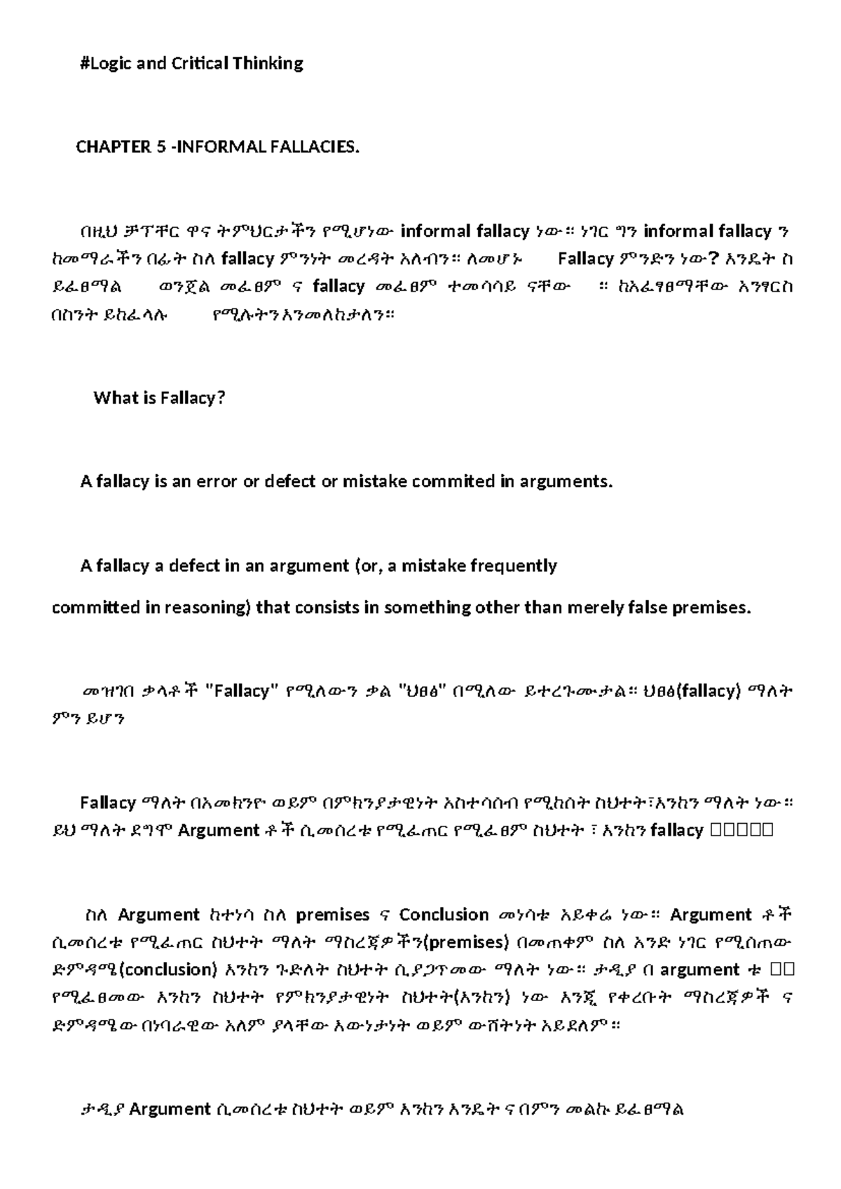 Logic Fallacy Overview: Understanding Informal Fallacies in Depth - Studocu