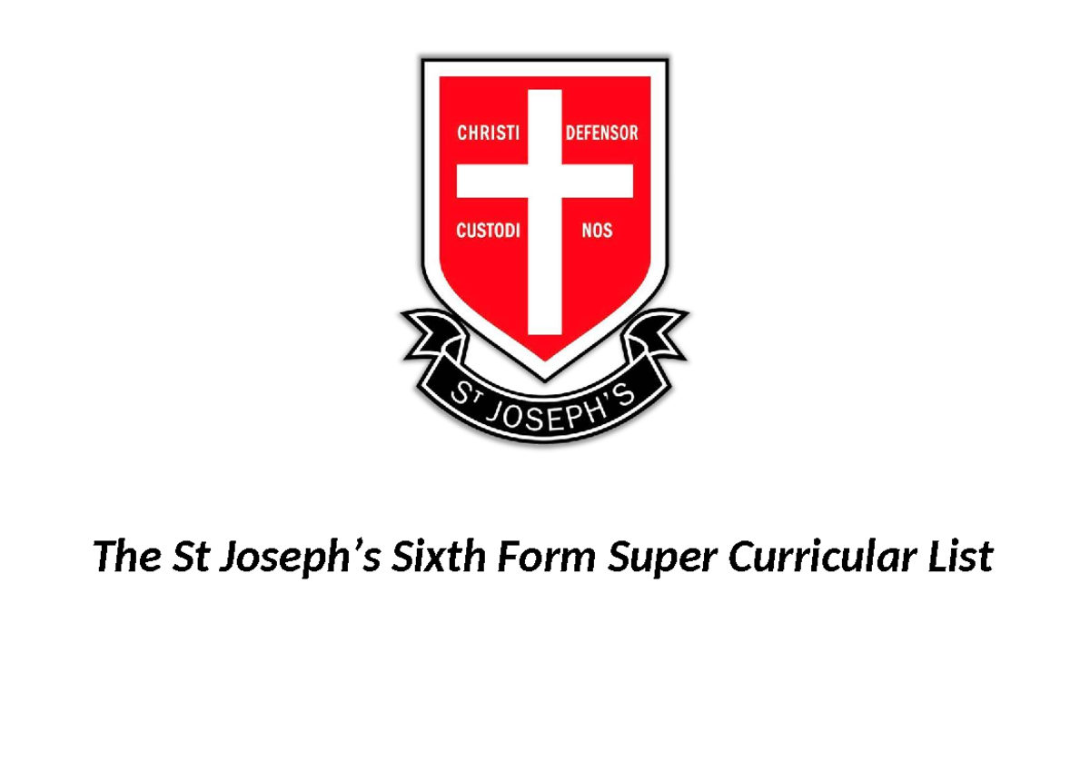 The Sixth Form Super Curricular List: Enrichment Beyond the Classroom ...
