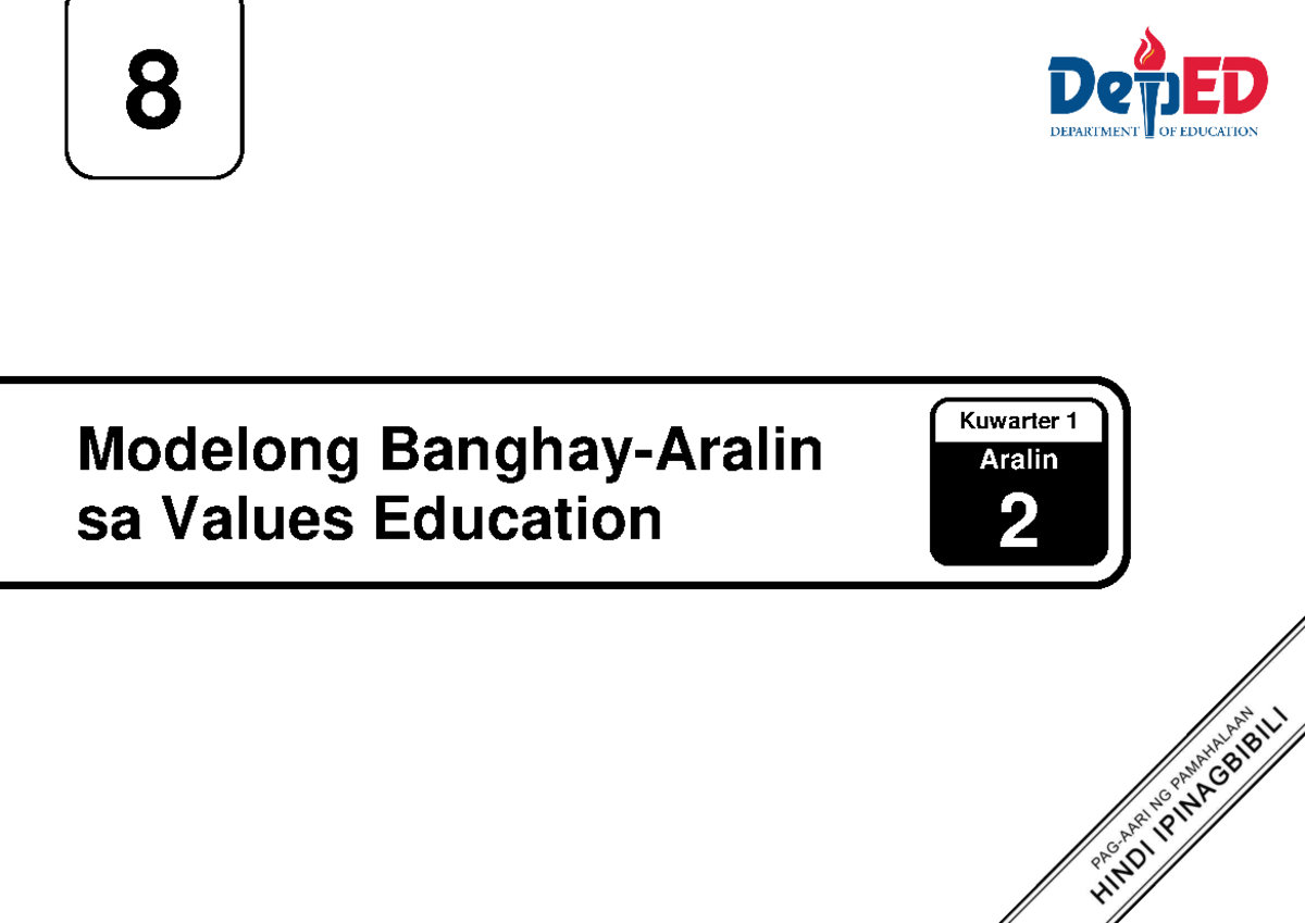 Q1 LE VE 8 Lesson 2: Positibong Pananaw at Emosyon sa Values Education - Studocu