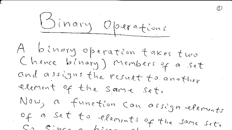 Binary Operations: C Course Notes and Study Guide - Studocu
