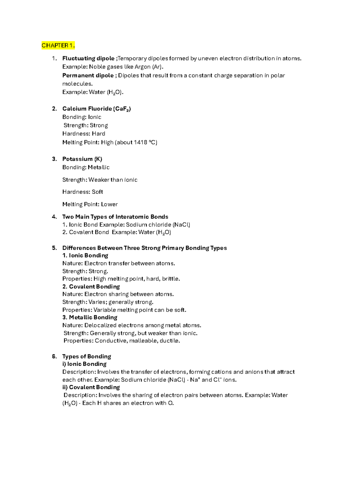 PHY351 TUTO - aaaa - CHAPTER 1. 1. Fluctuating dipole ;Temporary ...