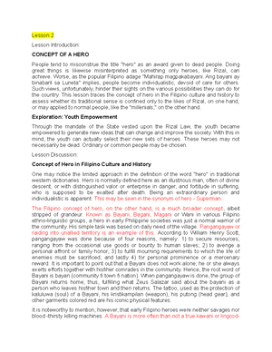 Rizal - Lesson 13: Rizal’s Tripartite View of History - Lesson 13 ...