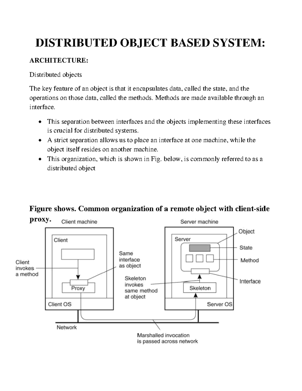 U3 Part 2: Architecture of Distributed Object Based Systems - Studocu