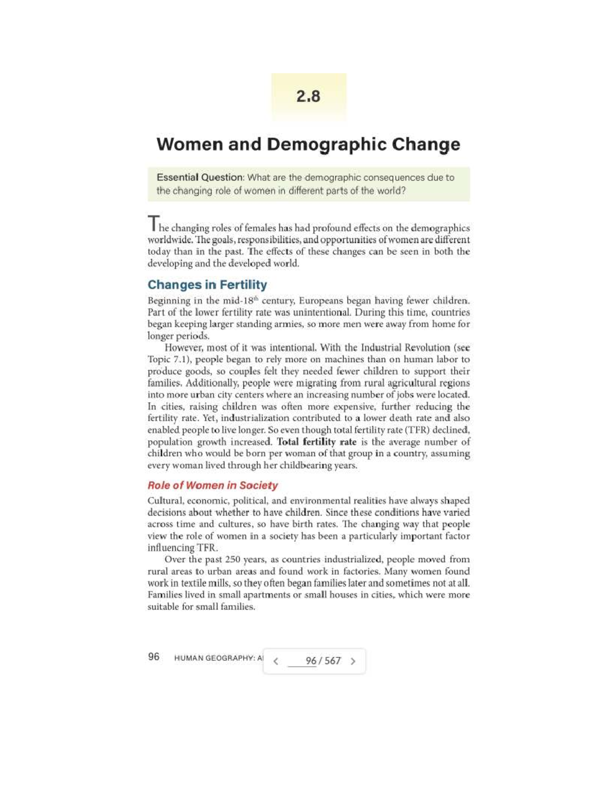 Women and Demographic Change: Impacts on Fertility Rates and Society ...
