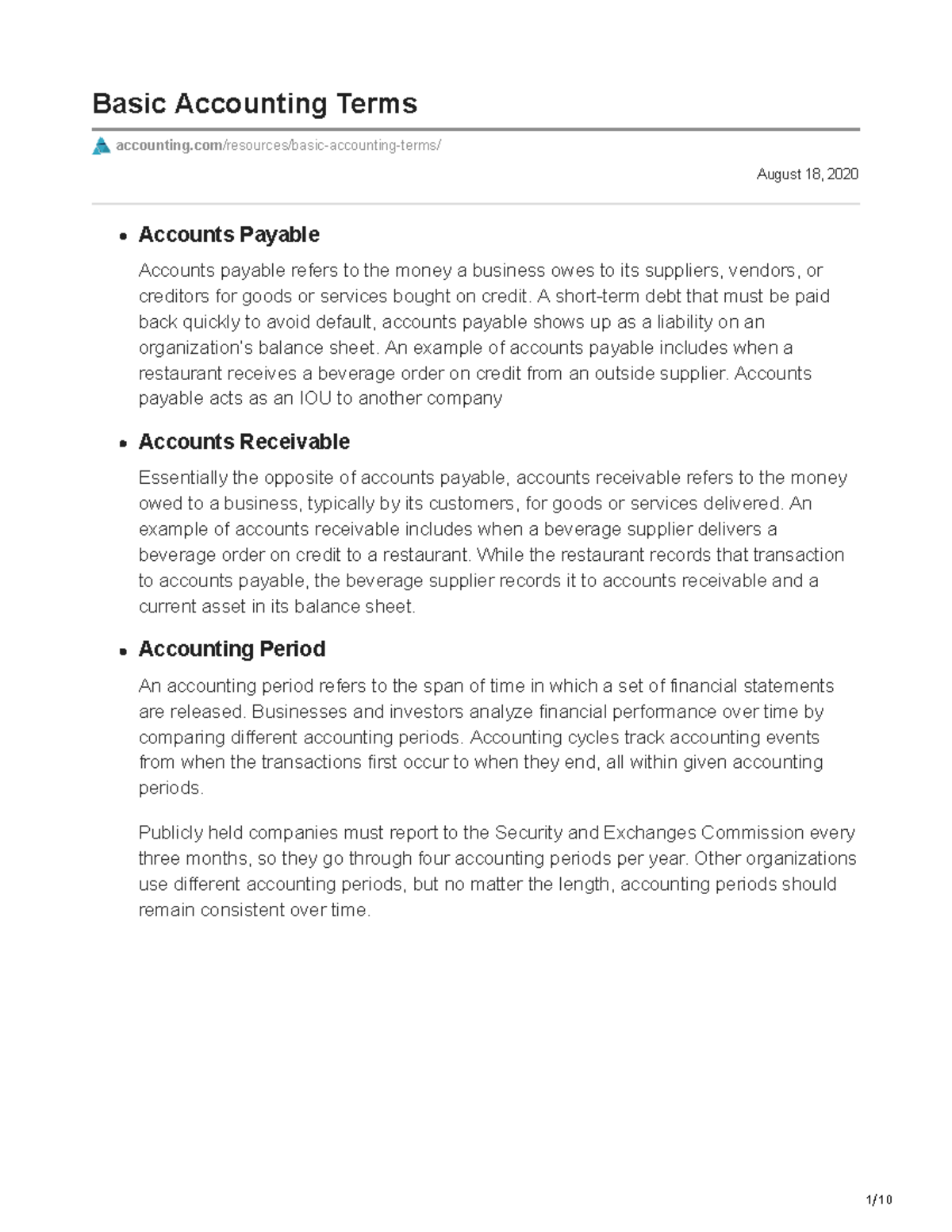 Accounting 101 - Essential Basic Accounting Concepts Explained - Studocu