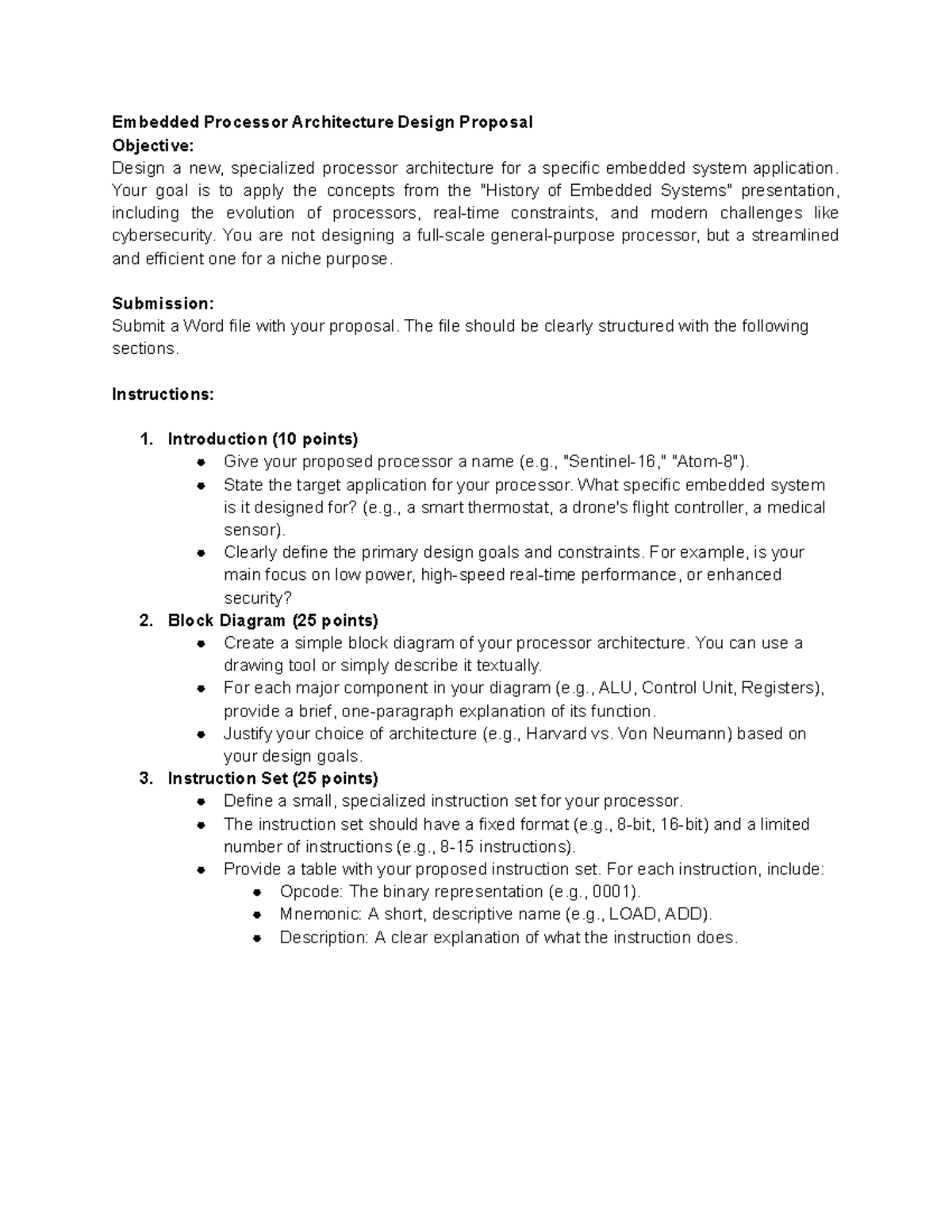 Embedded Processor Architecture Design Proposal for Niche Applications ...