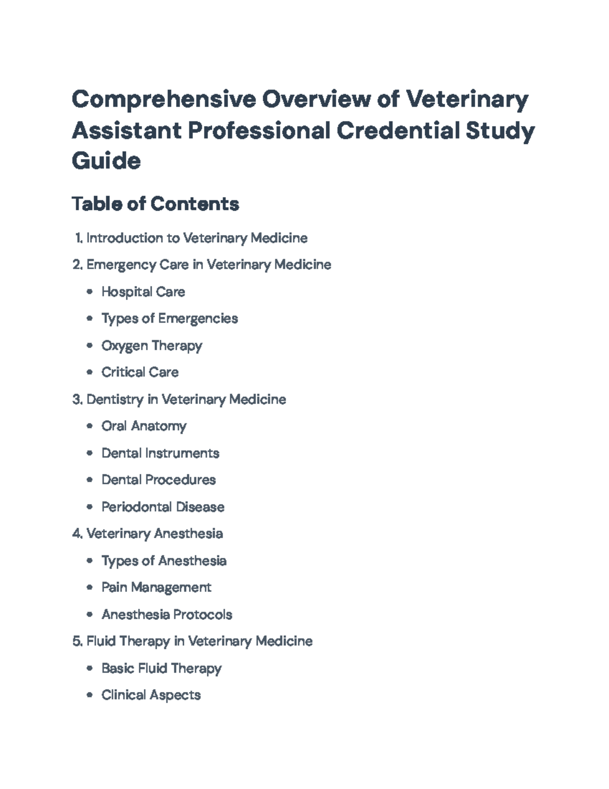 Veterinary Assistant Professional Credential Study Guide ...