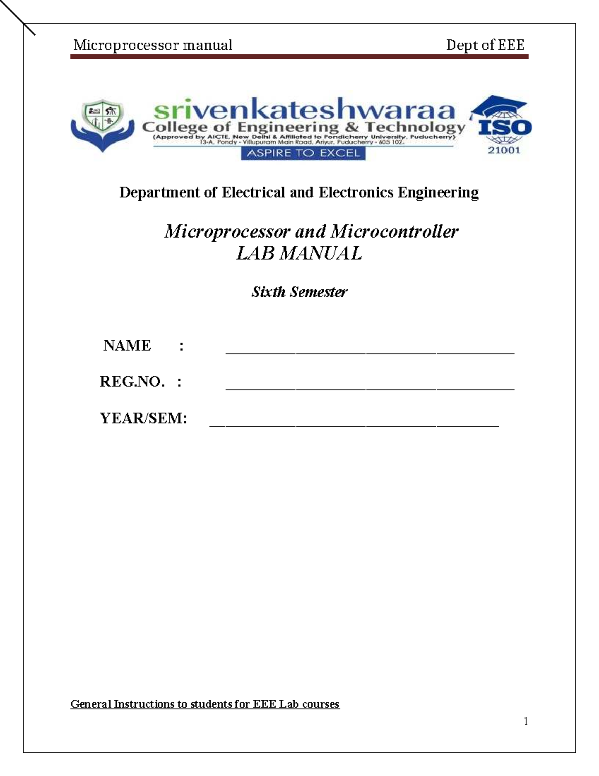 MPMC2025 - Microprocessor and Microcontroller Practical Manual - Studocu