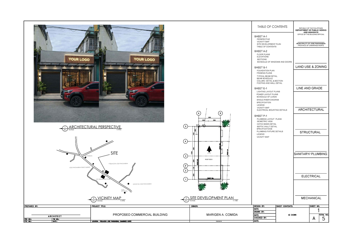 A1 Revised - Electrical Plan for Proposed Commercial Building - Studocu