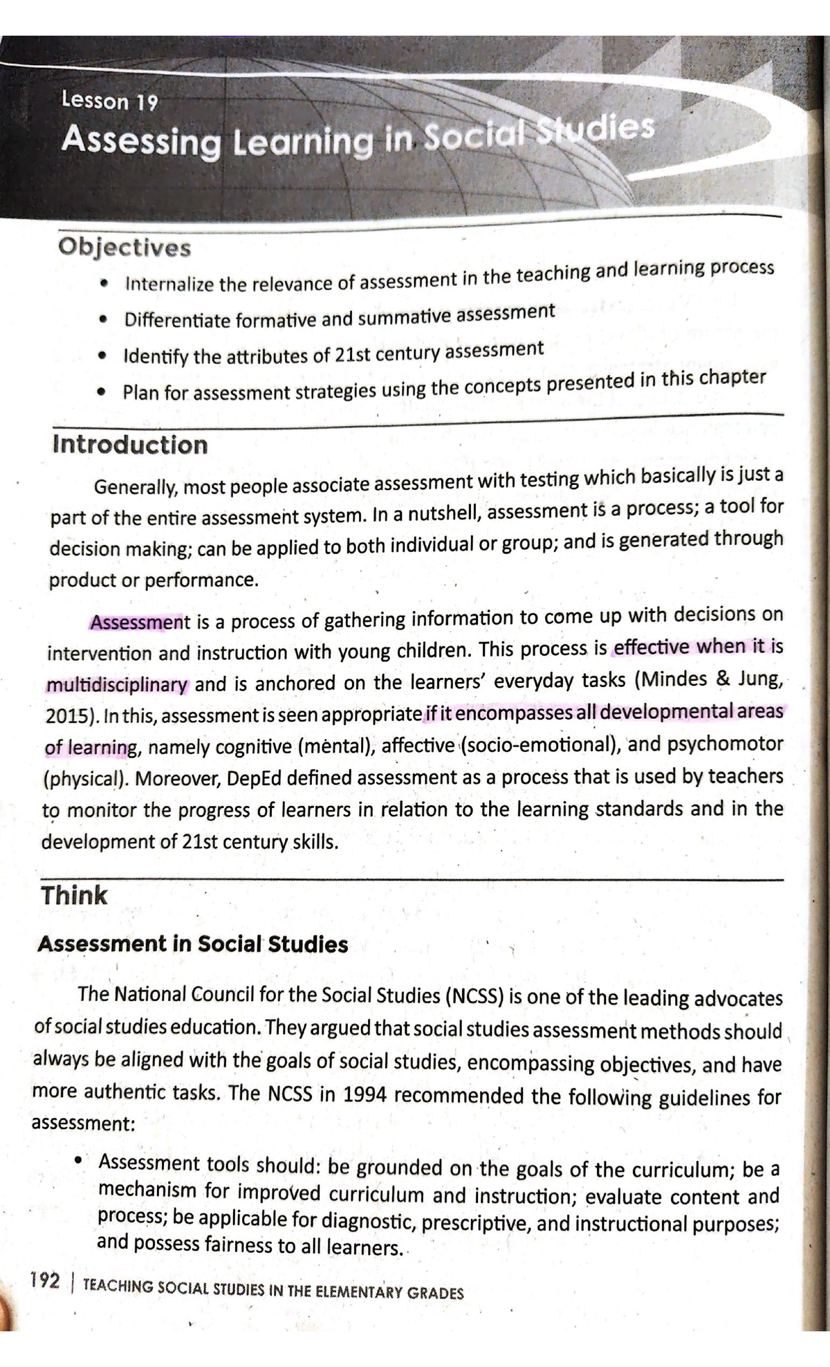 Assessment Strategies for Social Studies: Understanding Formative ...