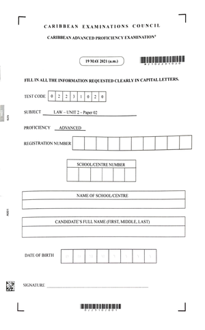 CSEC English B Paper 01 2024: Exam Instructions and Sample Items - Studocu