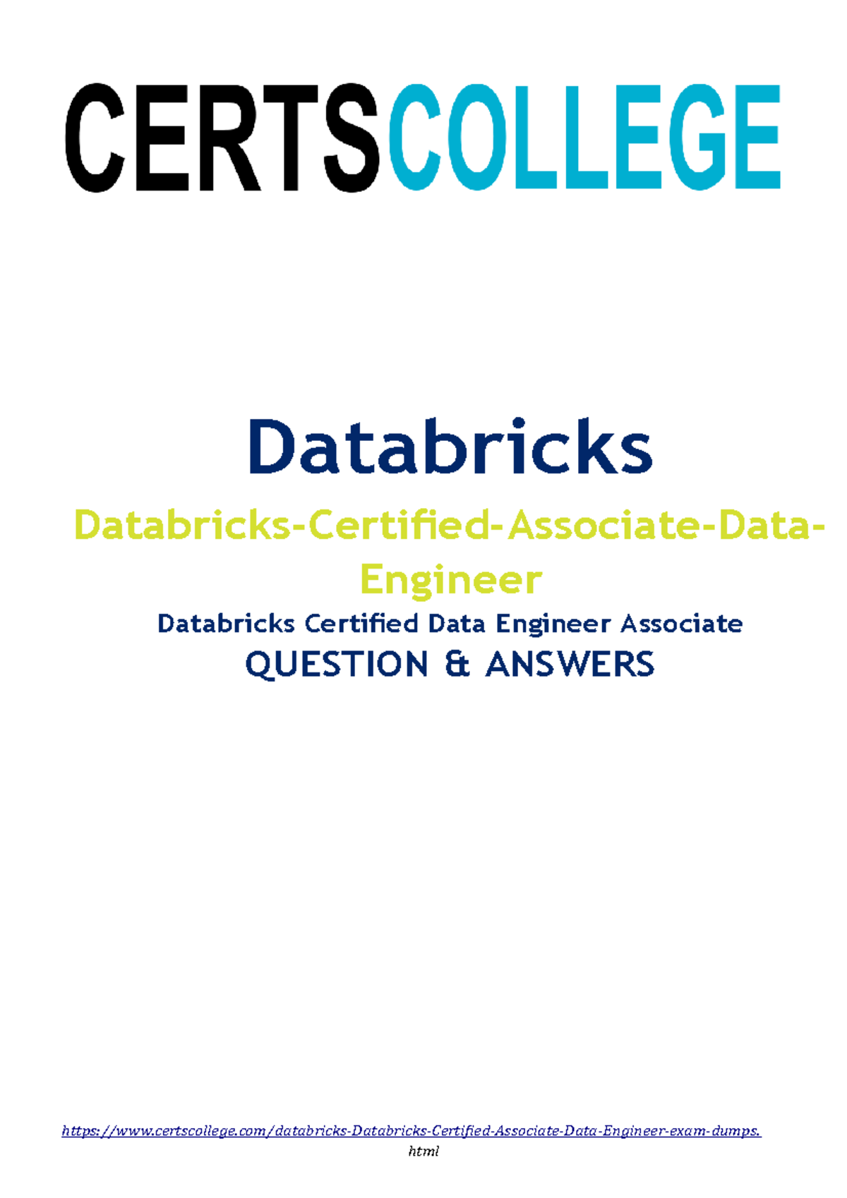 Databricks Certified Associate Data Engineer Exam Q&A Review - Studocu