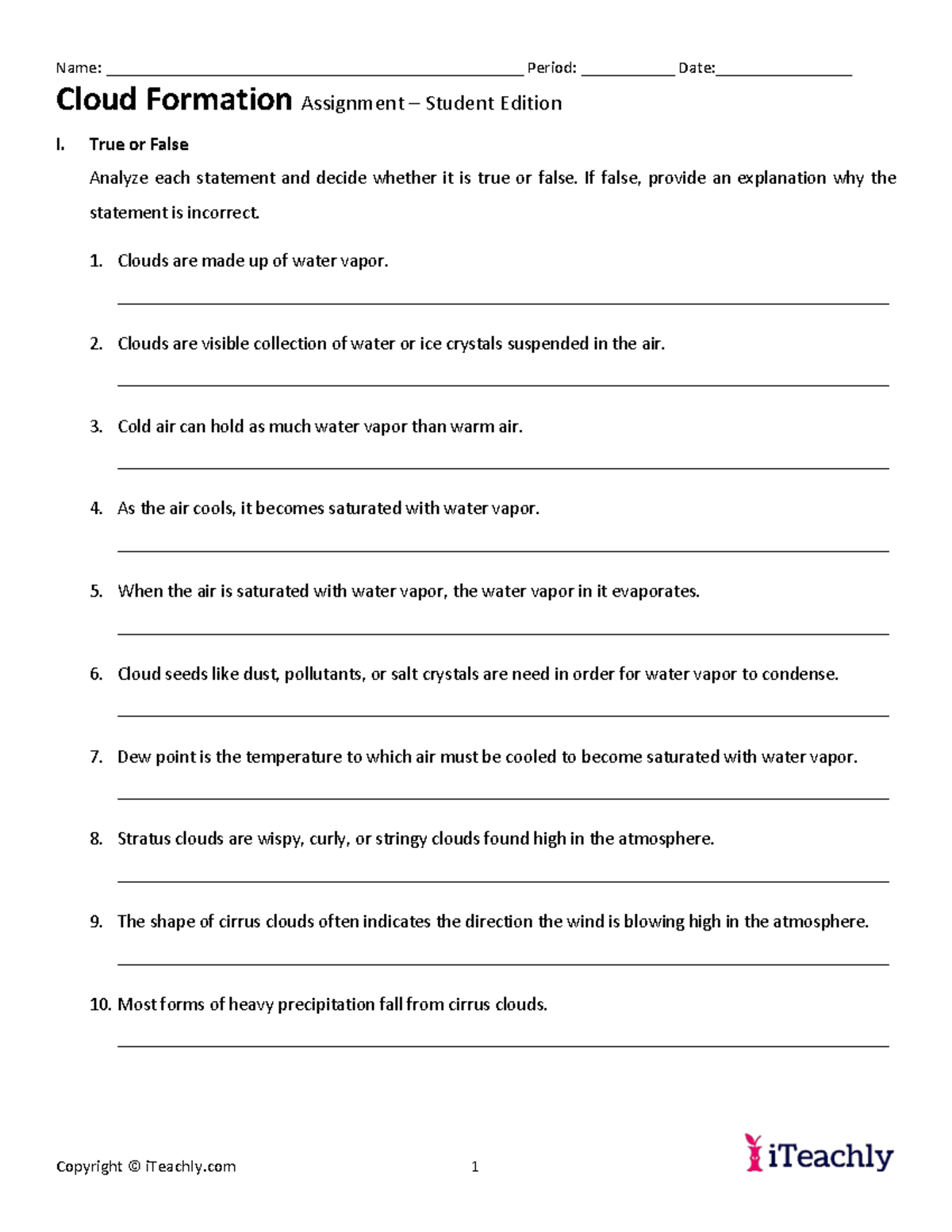 8 4 Assignment: Cloud Formation Analysis and Explanations - Studocu