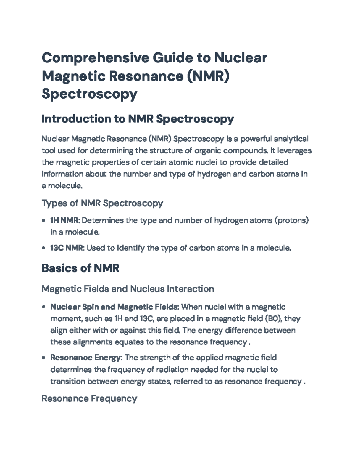 NMR Spectroscopy Basics and Applications: Guide for Chemists ...