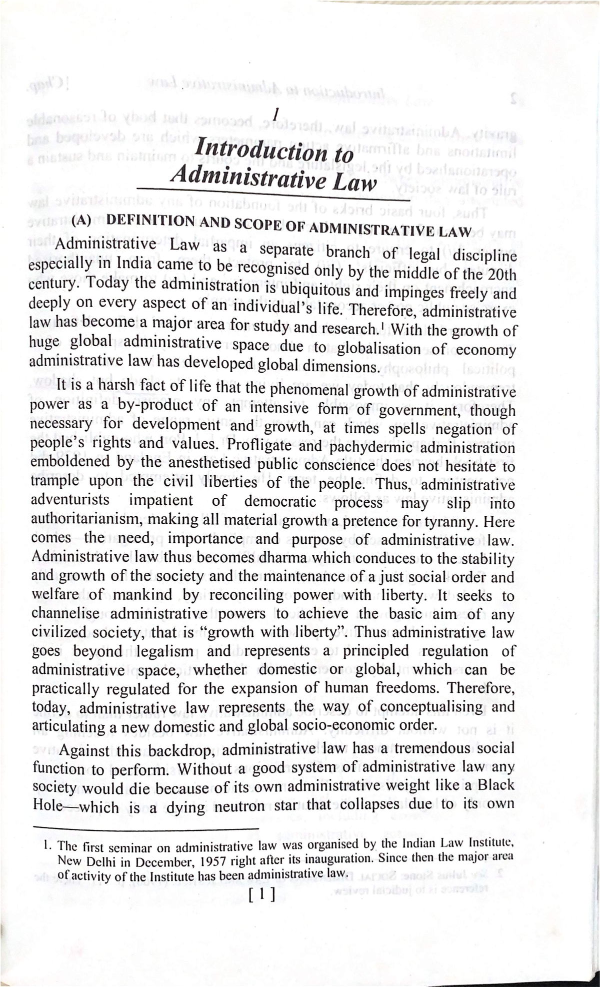 Introduction to Administrative Law: Definition and Scope (A) - Studocu