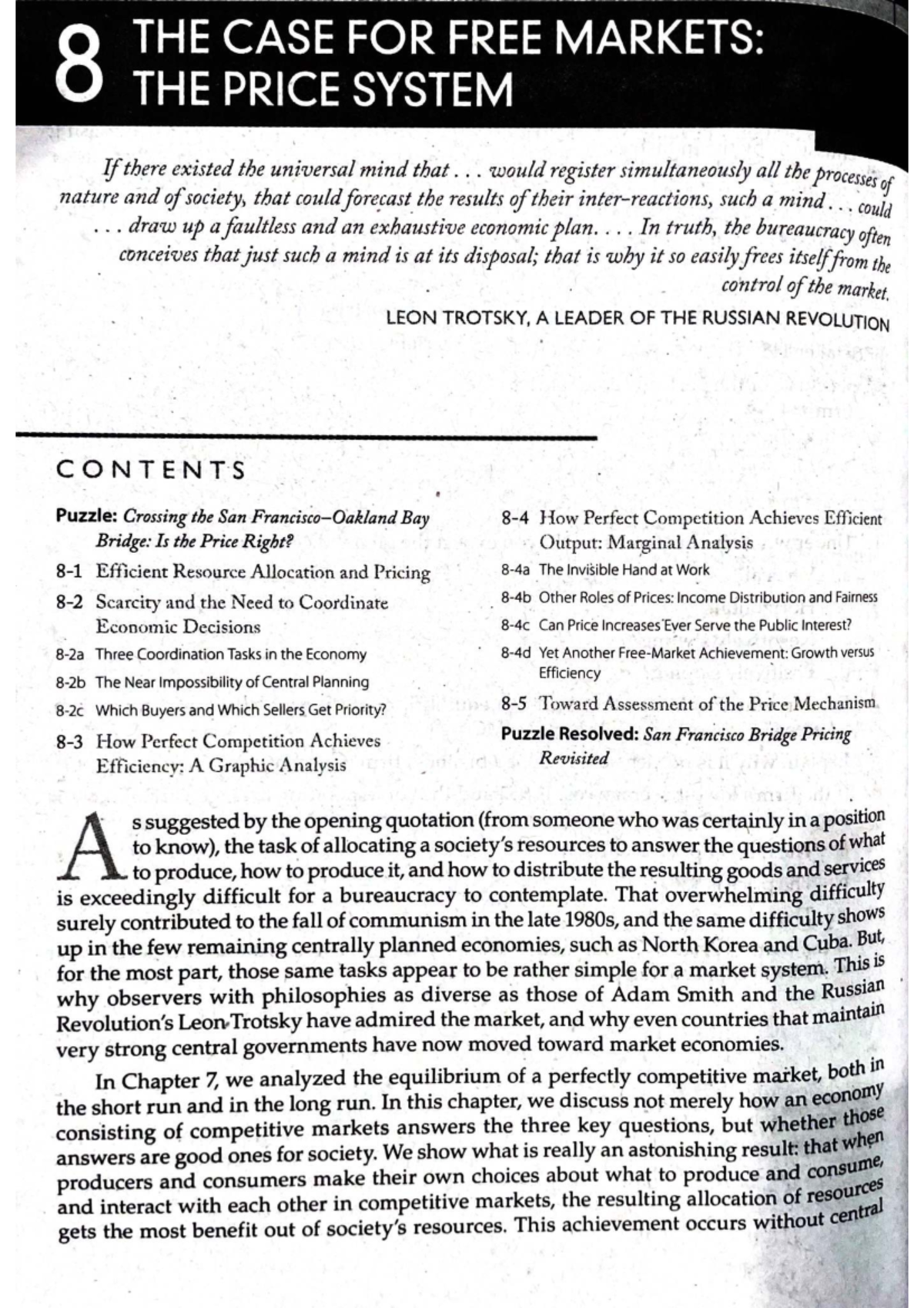 Chapter 8 (Basic Micro): The Case for Free Markets and the Price System ...