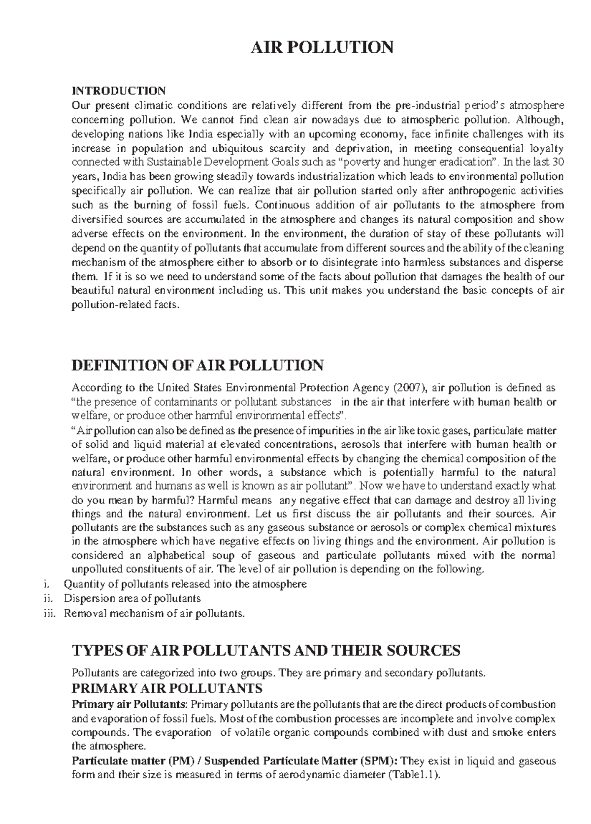 M3 OE - Air Pollution: Introduction and Key Concepts - Studocu