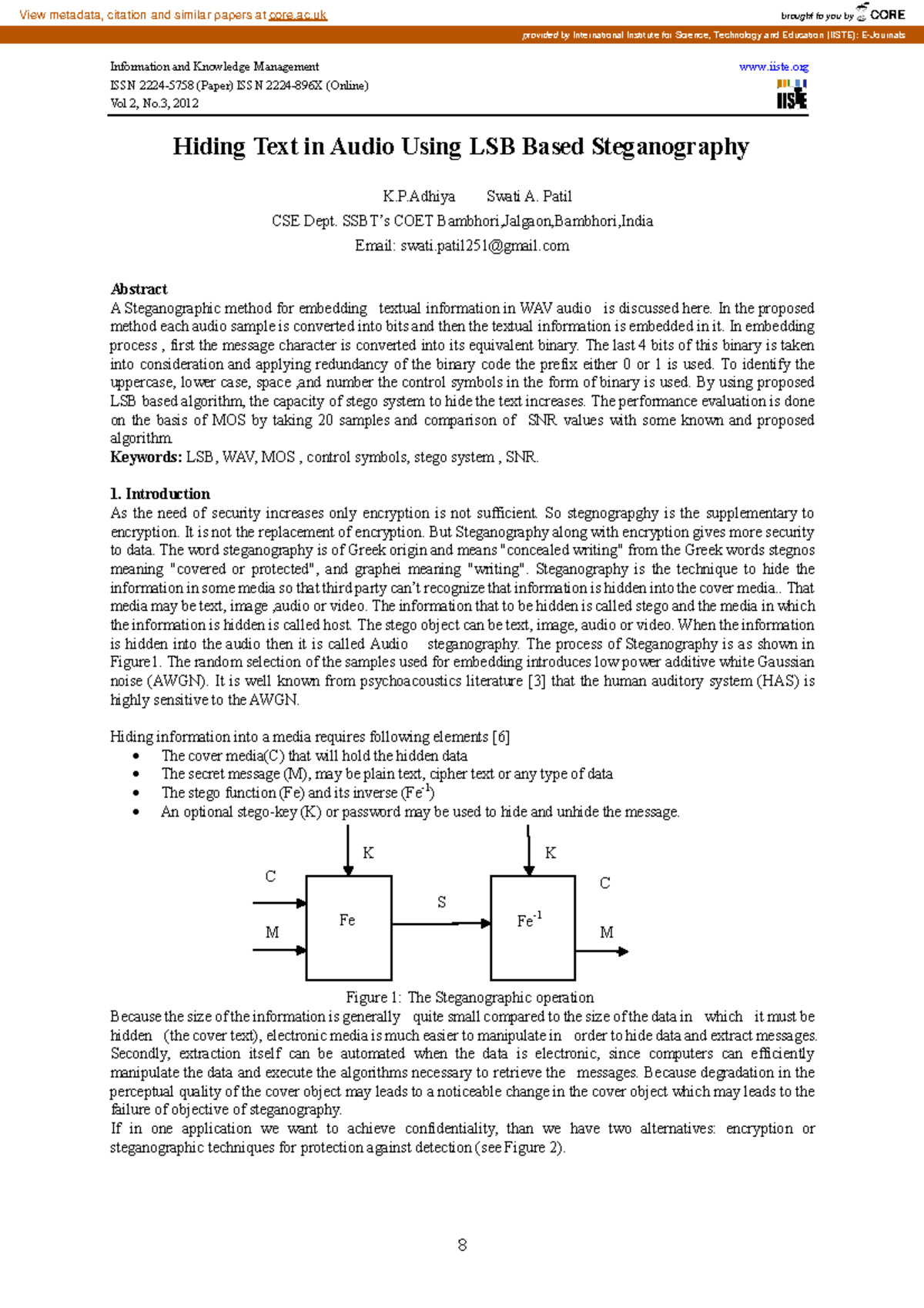 CSE Final Exam: Hiding Text in Audio Using LSB Steganography Techniques ...