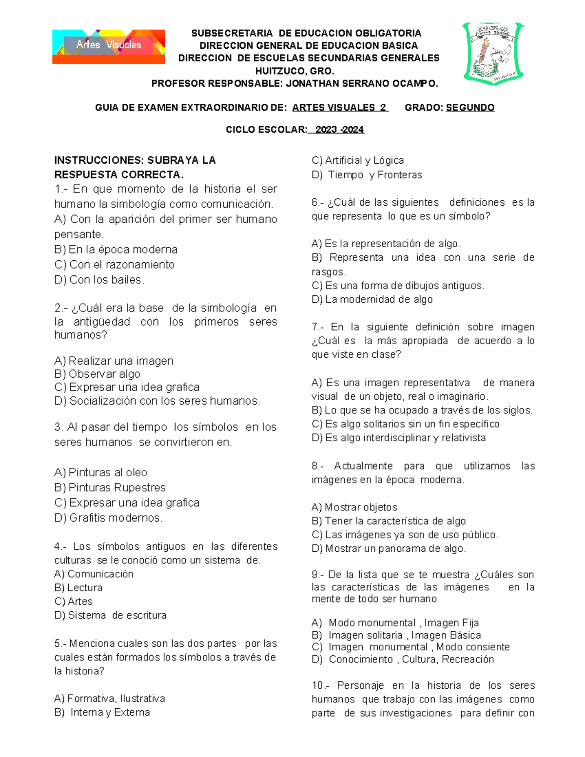 Guía de Examen Extraordinario AV2 - Ciclo 2023-2024 - Studocu
