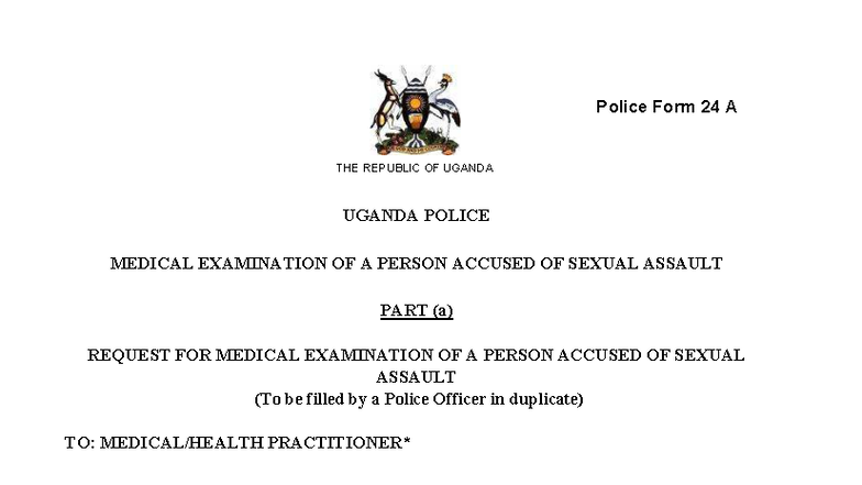 Police Form 24A: Medical Examination for Sexual Assault Cases - Studocu