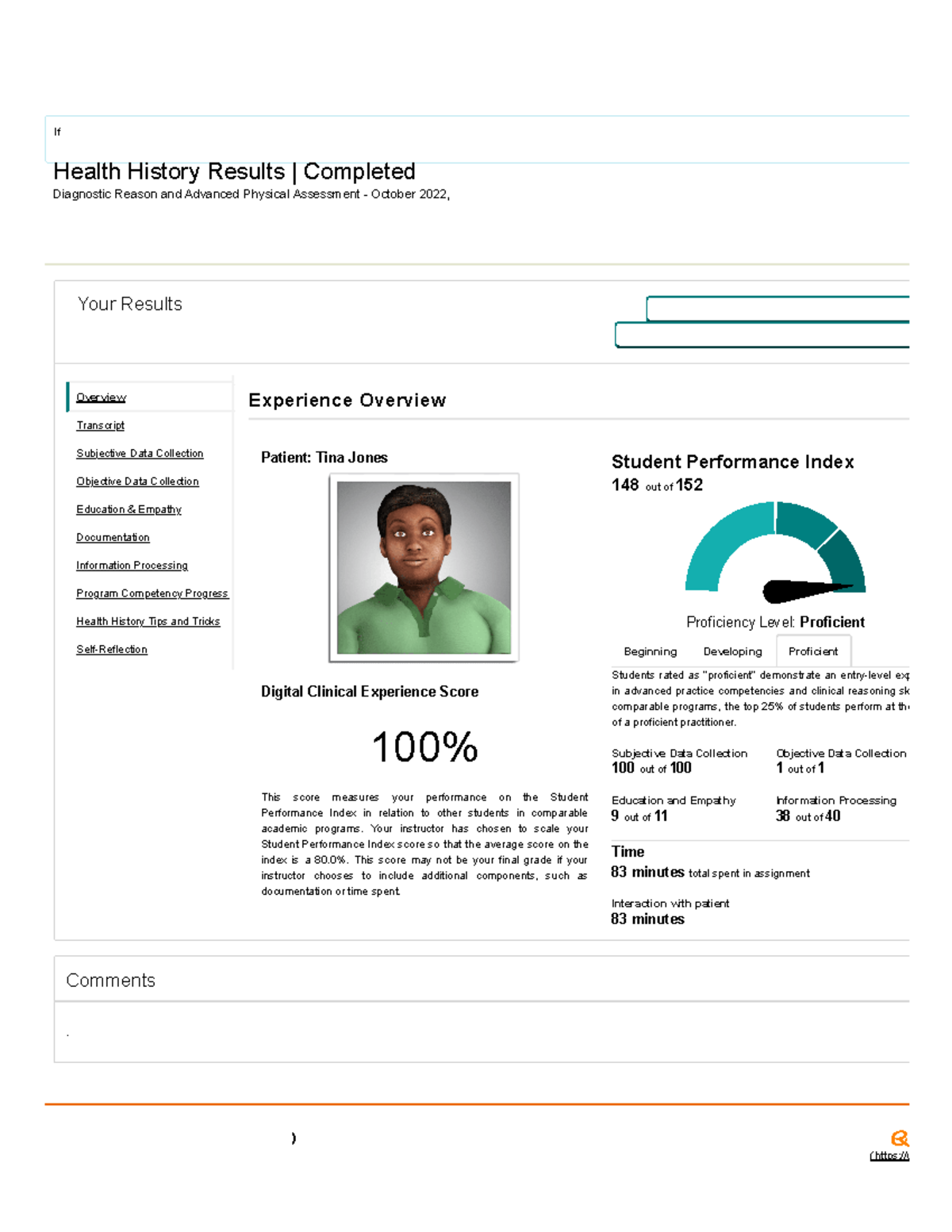 MSN 610 Health History Results - 100% Performance Overview - Studocu
