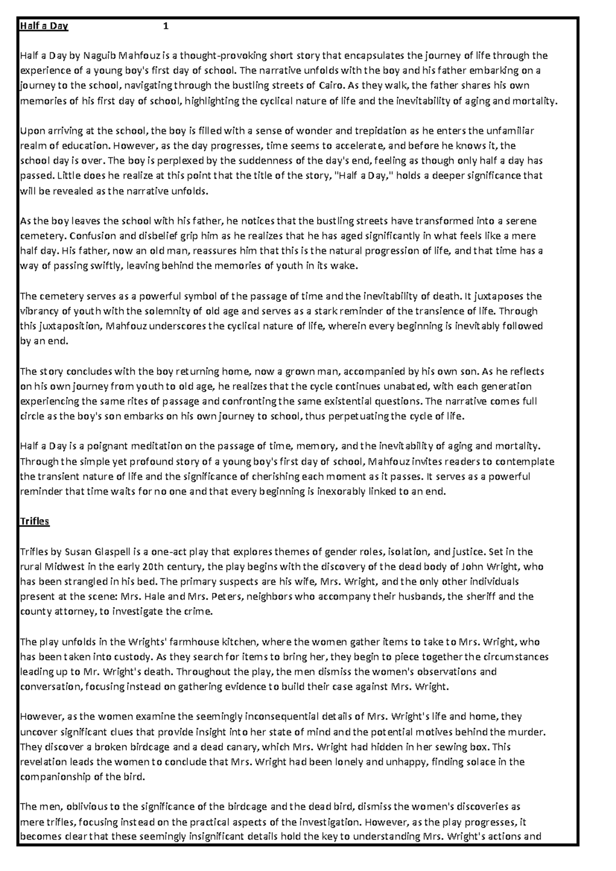 ENGLISH LECTURE NOTES FOR BCA 2022 - 23 - Half a Day 1 Half a Day by ...