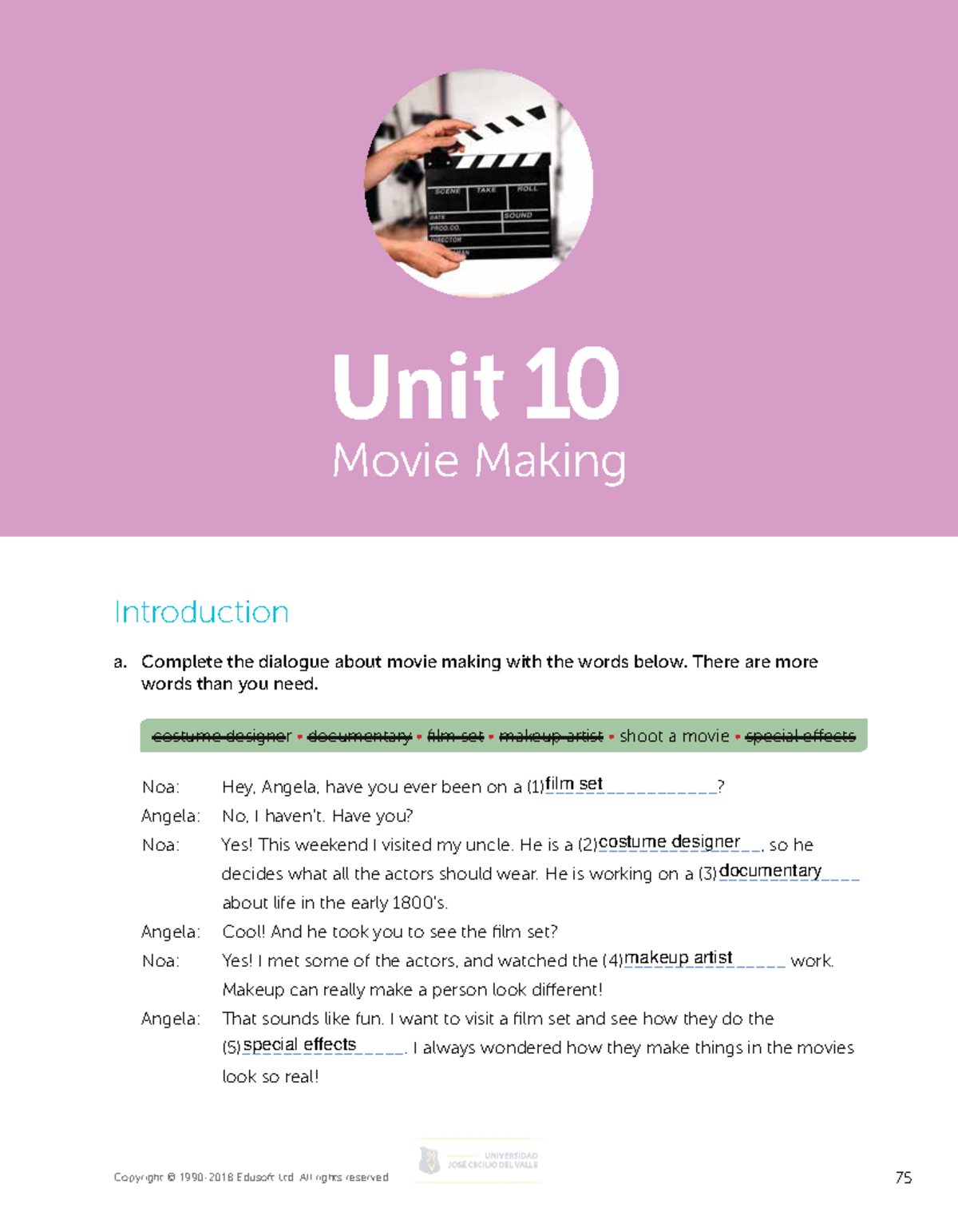 Workbook 10 - Movie Making and Digital Technology Activities - Studocu