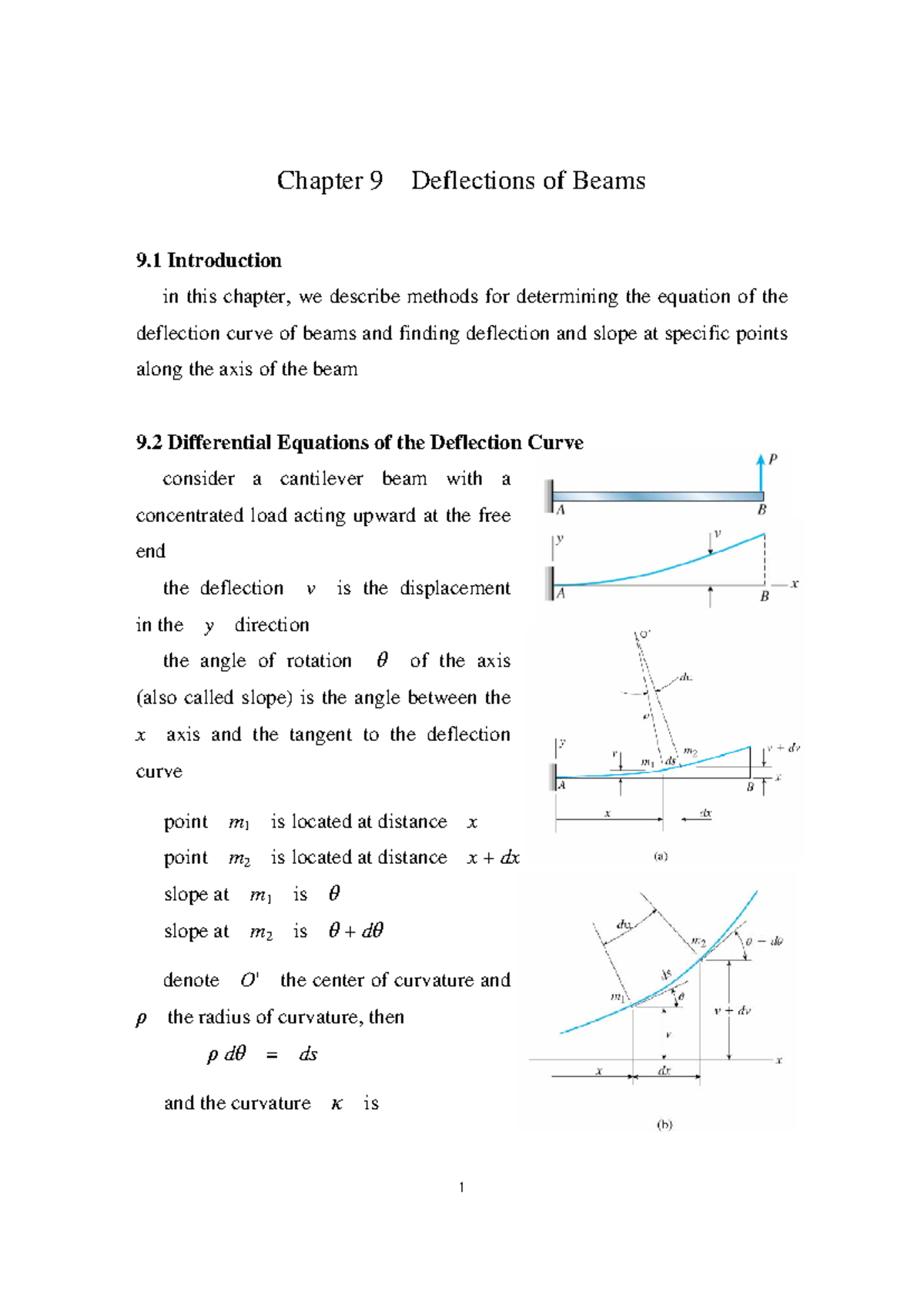 Chapter 9: Beam Deflection Methods and Example Problems - Studocu