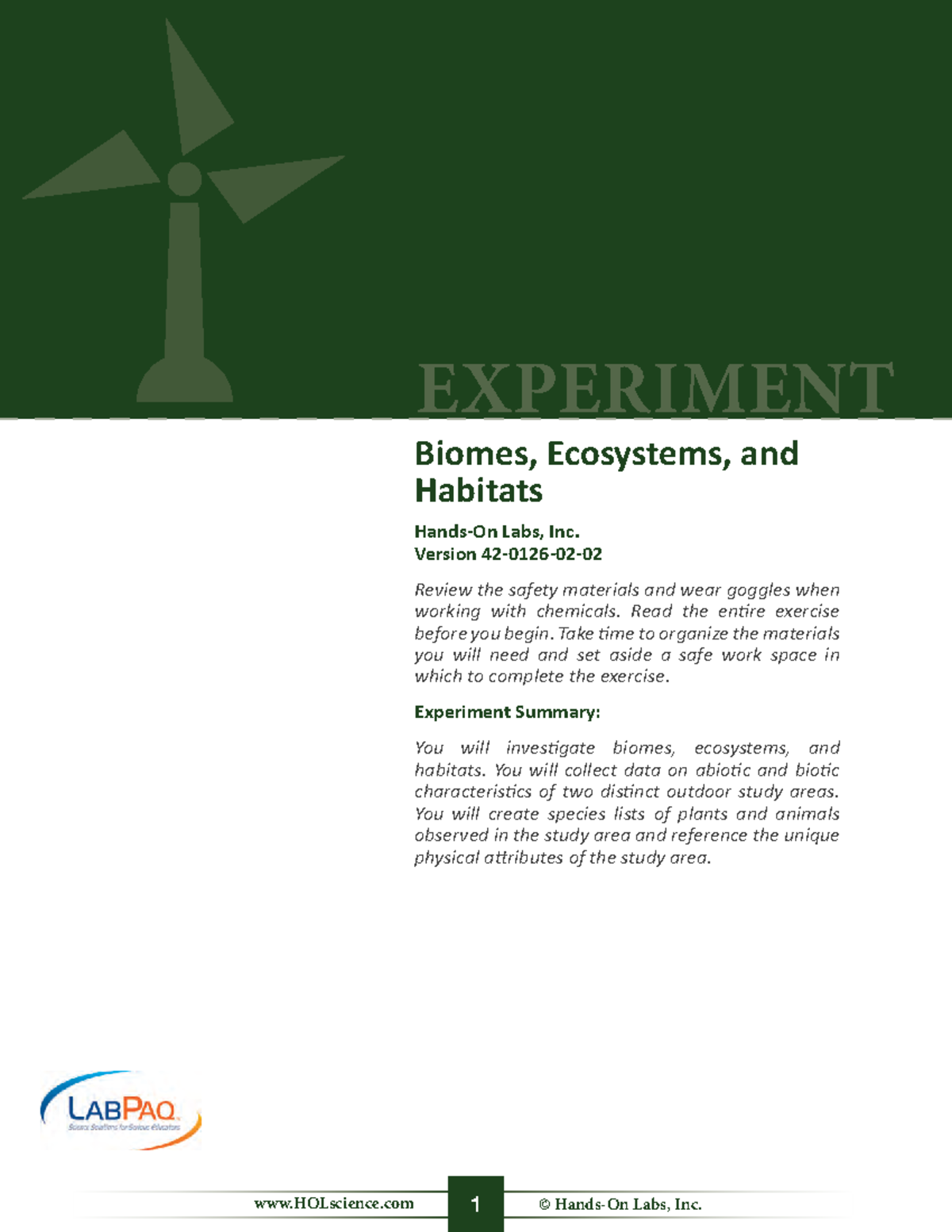 Lab 3 Biomes, Ecosystems, and Habitats - Biomes, Ecosystems, and ...