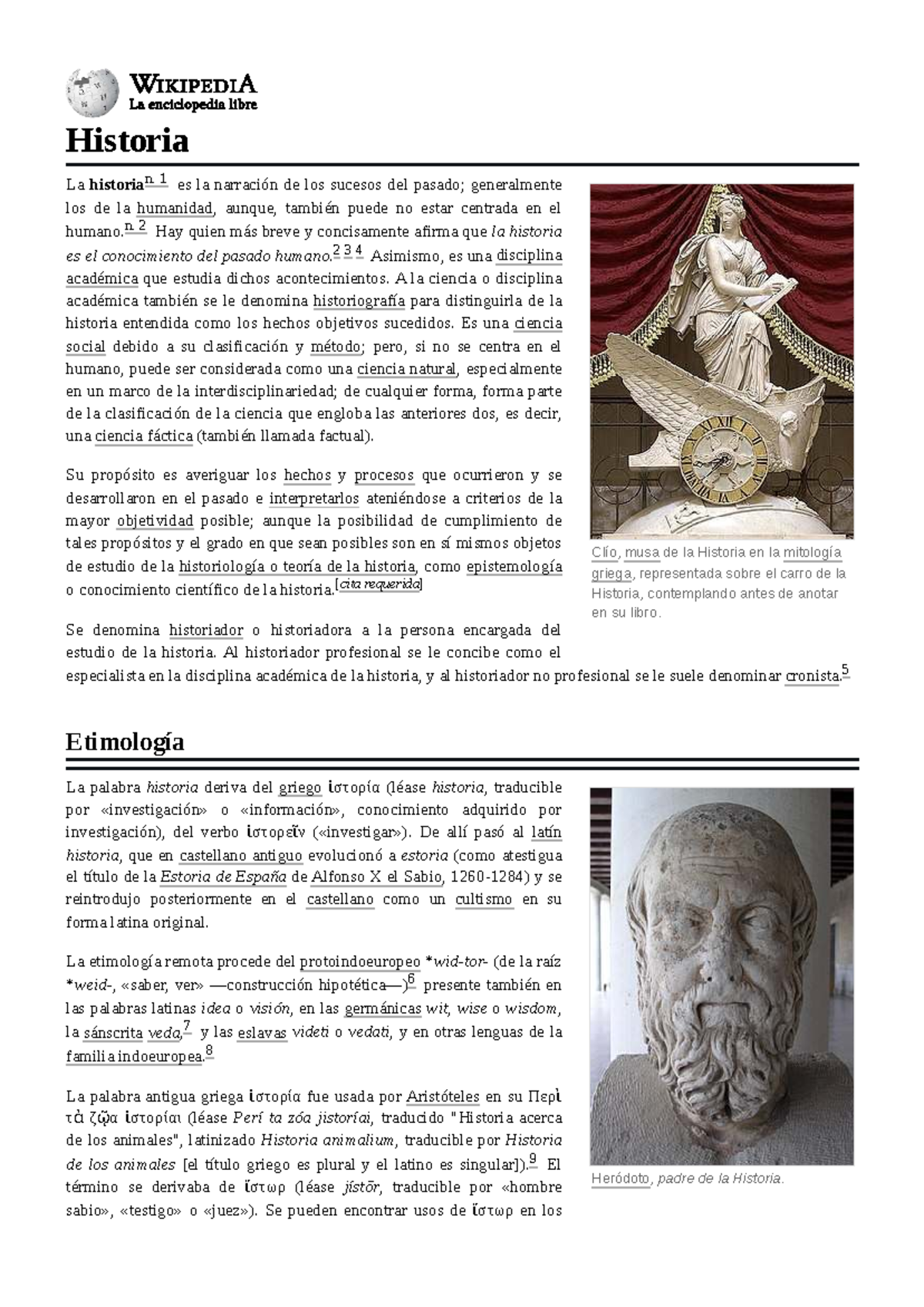 Historia: Definición, Metodología y Perspectivas Académicas - Studocu