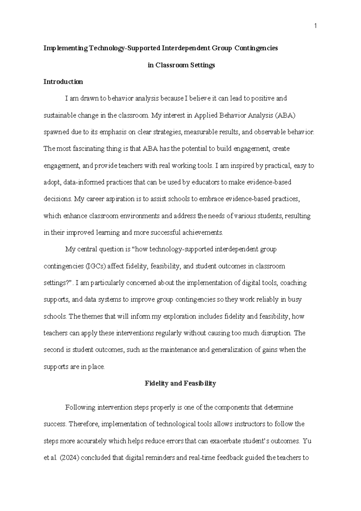 Technology-Supported Interdependent Group Contingencies in Classrooms ...
