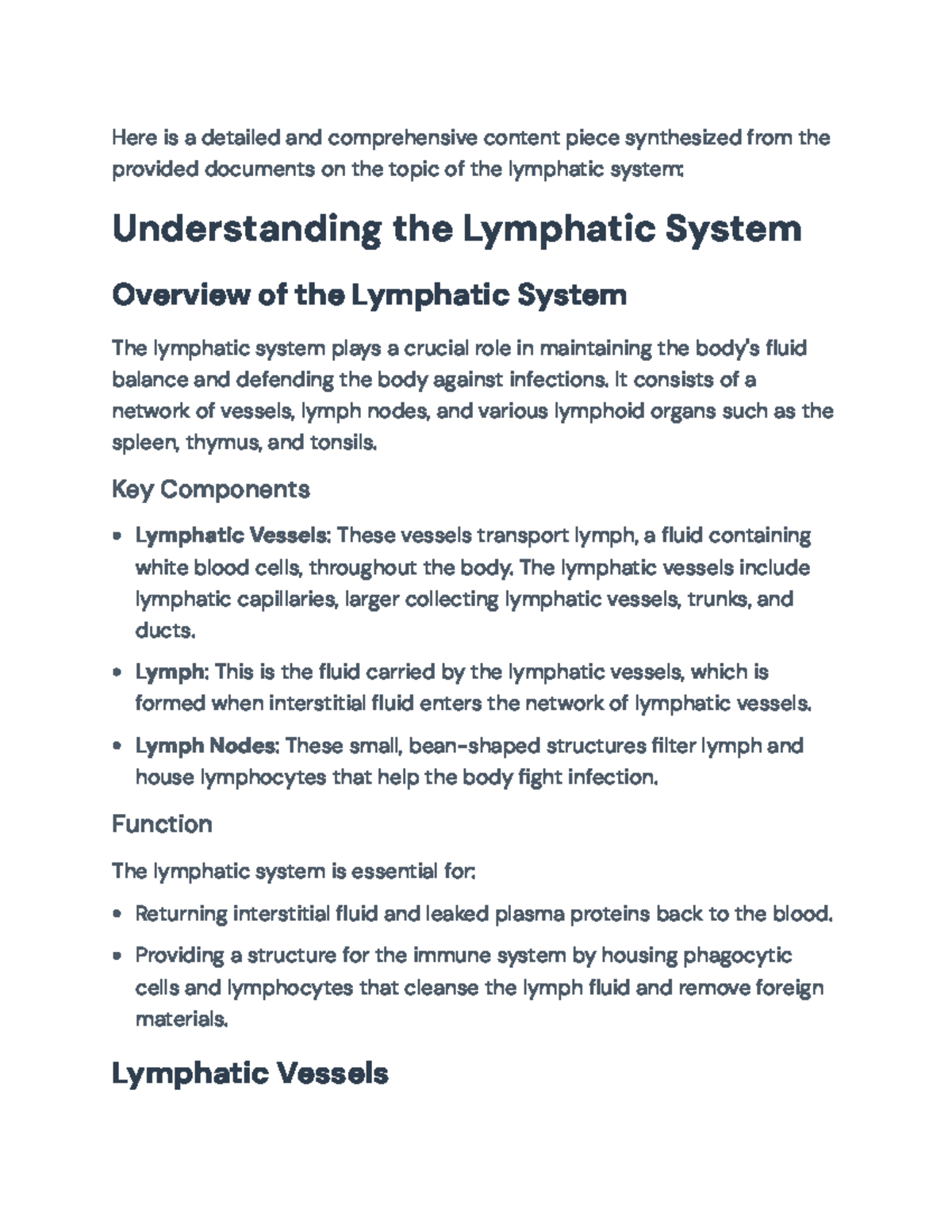 Understanding the Lymphatic System: Components and Functions - Here is ...