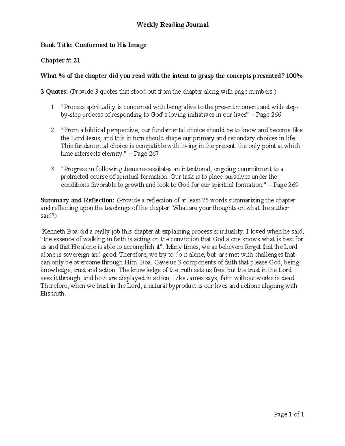 #4 Weekly Reading Journal Template - Weekly Reading Journal Book Title ...