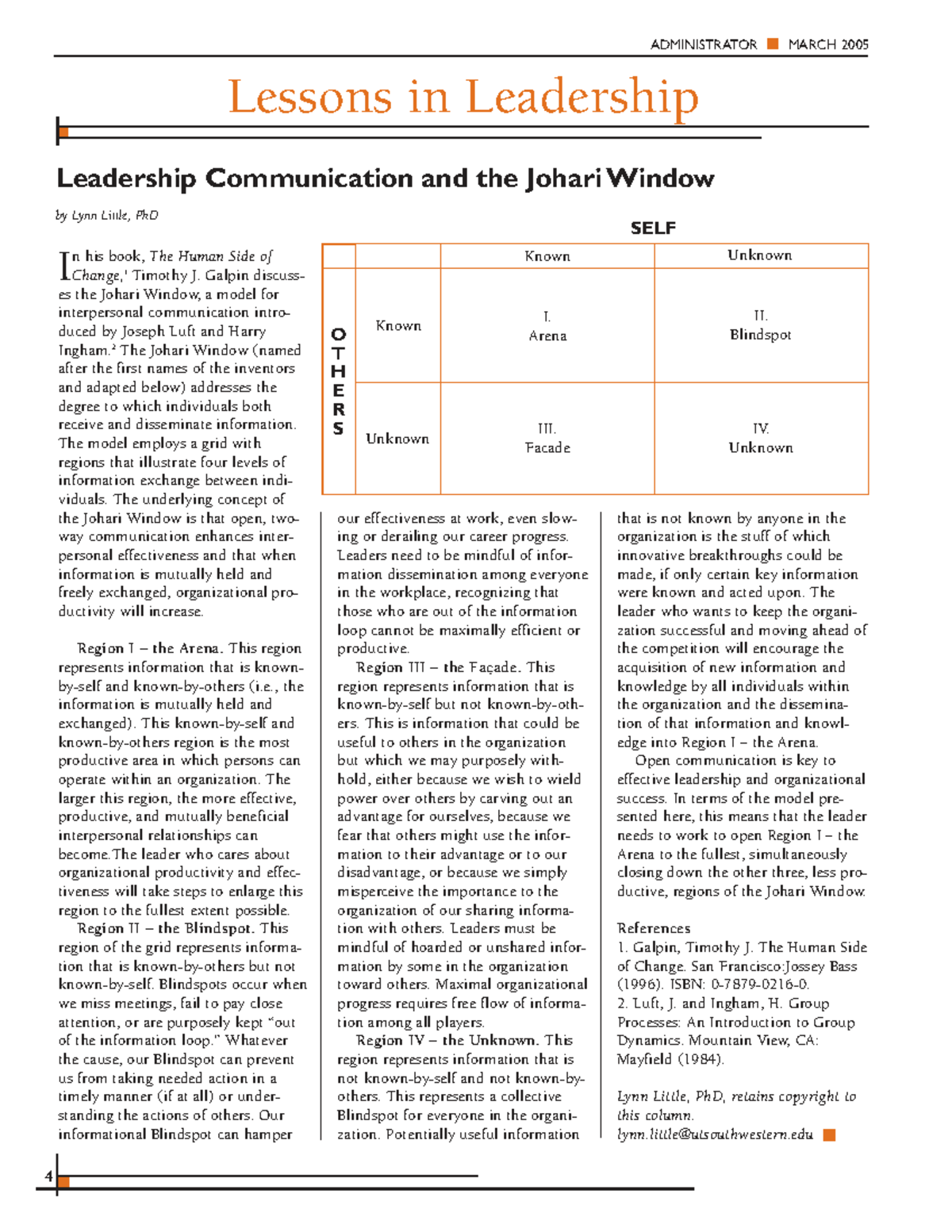 Leadership Communication: The Johari Window Model Explained (ADM 0503 ...